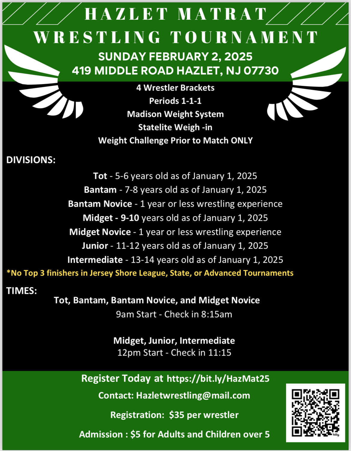 New Jersey Wrestling Tournaments
